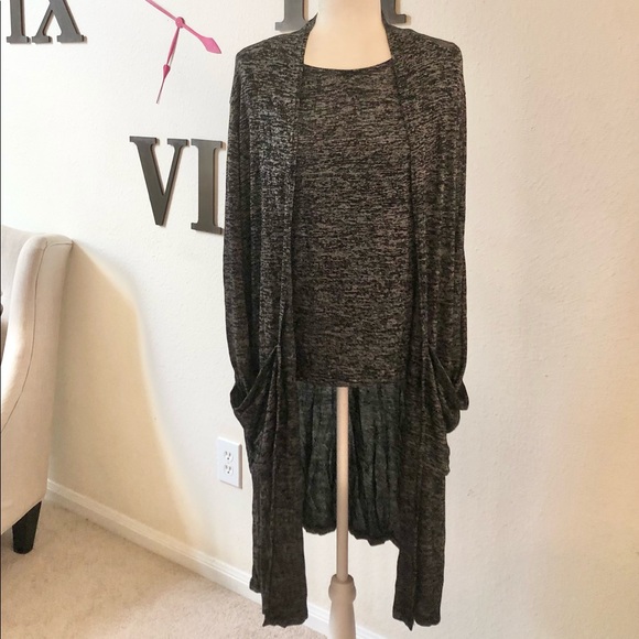 Sweaters | The Look Duster And Tank Set | Poshmark